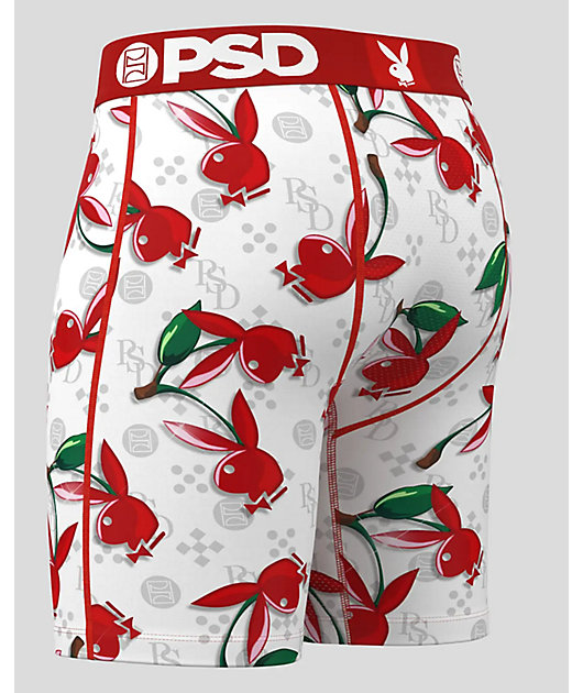 PSD x Playboy White Cherry Lux Boxer Briefs | Zumiez