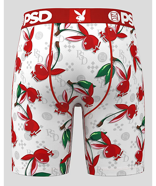 PSD x Playboy White Cherry Lux Boxer Briefs | Zumiez