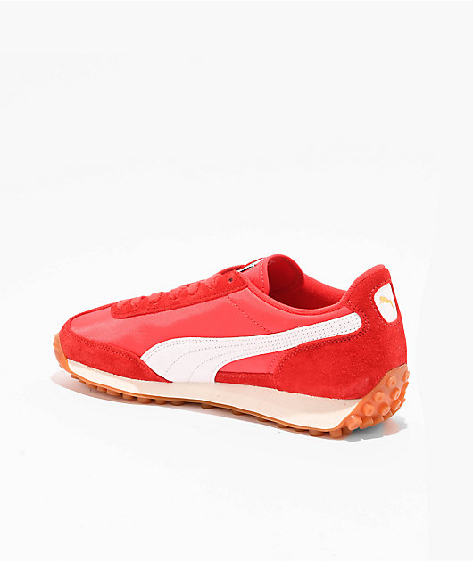 PUMA Easy Rider Red & White Shoes | Zumiez