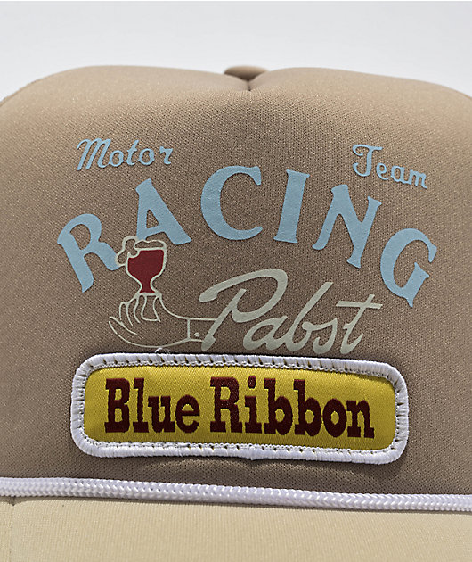 Pabst Blue Ribbon Racing Olive & Tan Trucker Hat | Zumiez