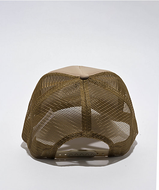 Pabst Blue Ribbon Racing Olive & Tan Trucker Hat | Zumiez