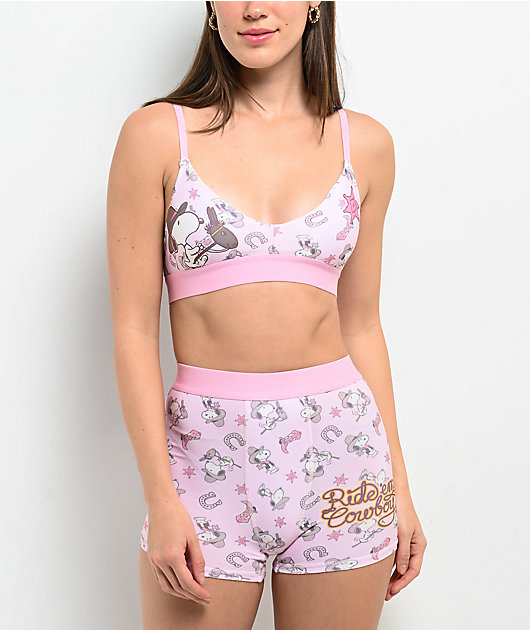 Peanuts Cowboy Snoopy Pink Underwear Set | Zumiez