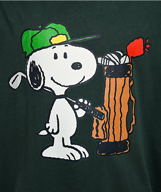 Peanuts Snoopy Golf Vintage Green T-Shirt | Zumiez