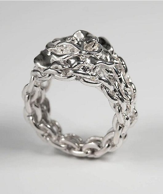Personal Fears Rose In Chains Silver Ring | Zumiez