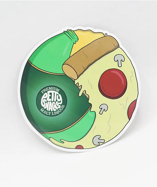 Petty Snacks Beer & Pizza Yin Yang Sticker | Zumiez