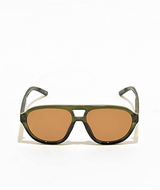 Pilot Green & Orange Sunglasses | Zumiez