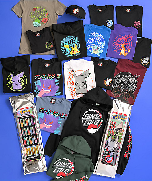 Pokemon & Santa Cruz Pikachu Black Snapback Hat | Zumiez