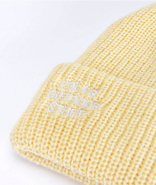 Poler Fancy Man Cream Beanie | Zumiez