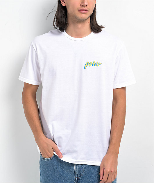 Poler Wavy White T-Shirt | Zumiez