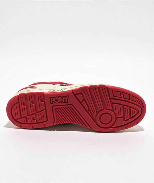 Pony M-100 Low Off White & Red Shoe | Zumiez