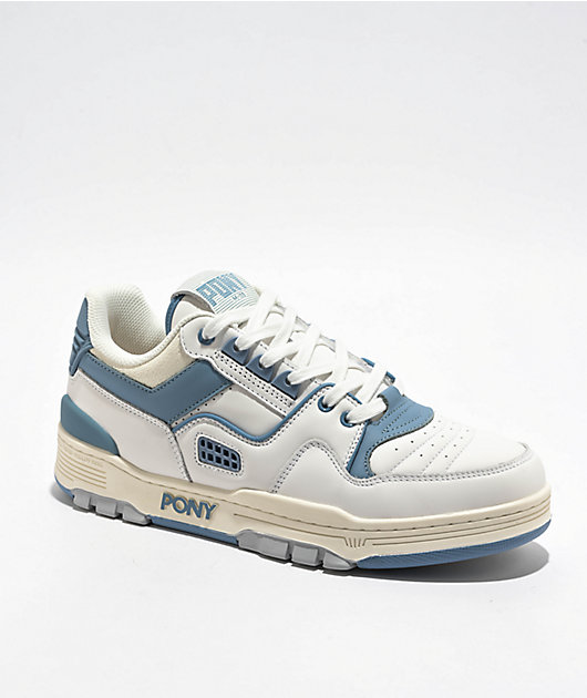 Pony M-100 Low White & Blue Shadow Shoes | Zumiez