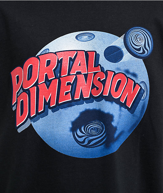 Portal Dimension Planet Dimension Black T-Shirt | Zumiez