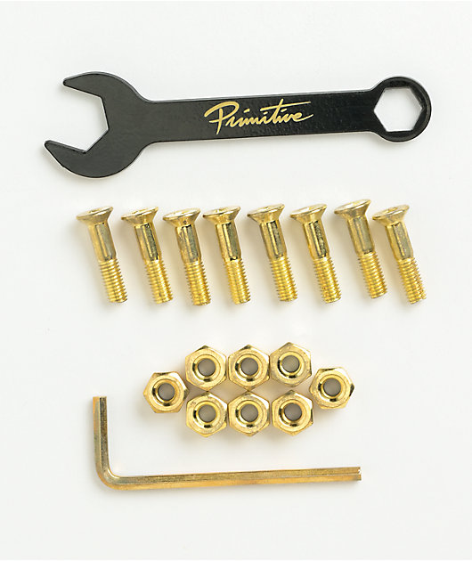 Primitive .875" Gold Skateboard Hardware | Zumiez