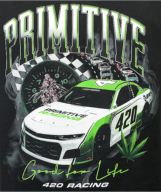 Primitive 420 Racing Black T-Shirt | Zumiez