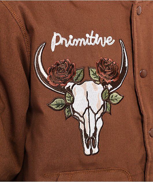 Primitive Badlands Brown Varsity Jacket | Zumiez