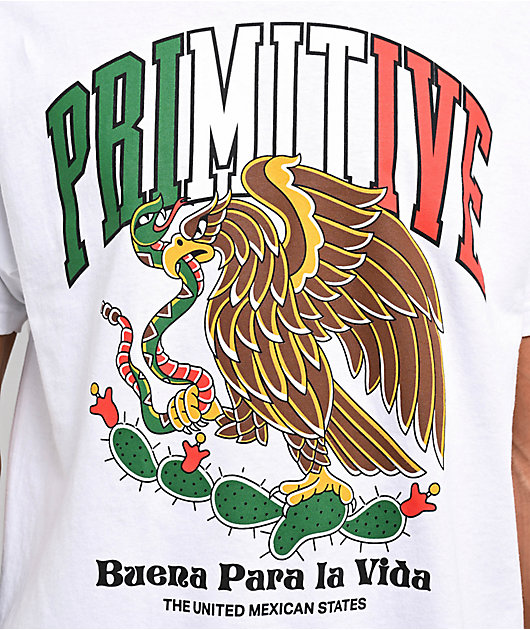 Primitive Collegiate Mexico White T-Shirt | Zumiez