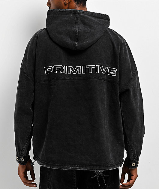 Primitive Emporer Anorak Black Wash Denim Jacket | Zumiez