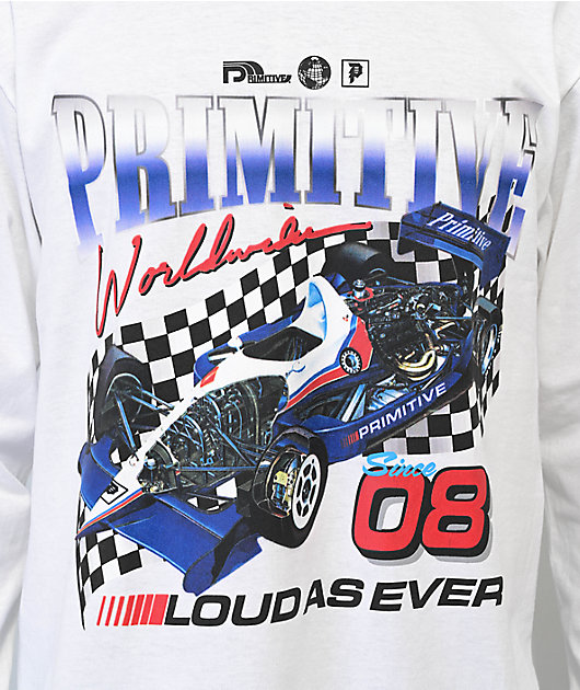 Primitive Finish Line White Long Sleeve T-Shirt | Zumiez