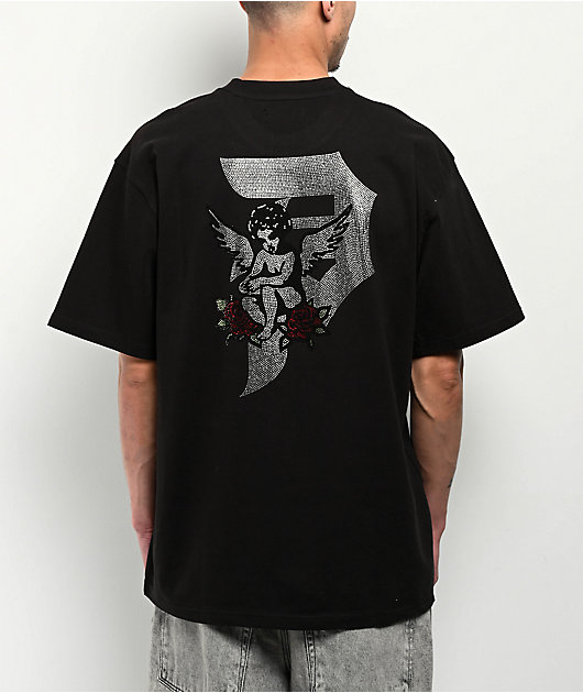 Primitive Reflect Rhinestone Heavyweight Black T-Shirt | Zumiez