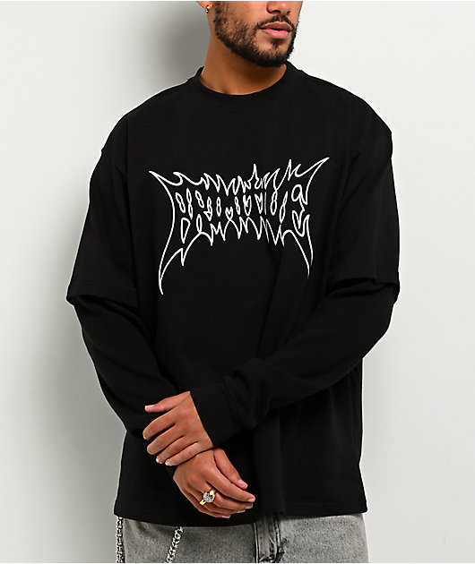 Primitive Threat Black 2Fer Long Sleeve T-Shirt | Zumiez