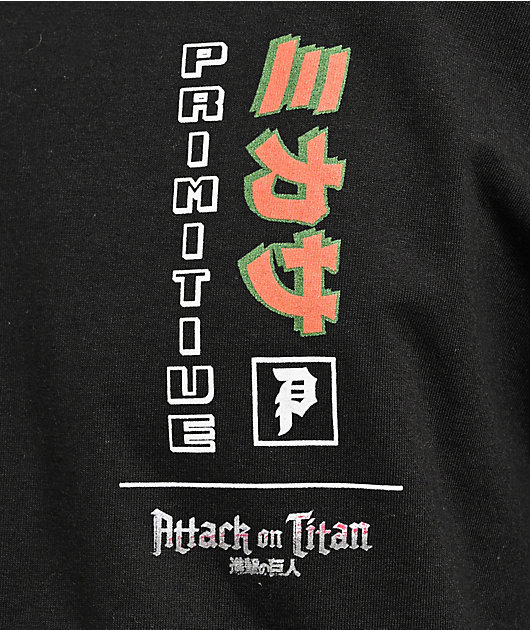 Primitive x Attack On Titan Mikasa Black T-Shirt | Zumiez