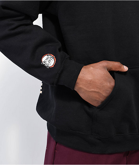 Primitive x Demon Slayer Kamado Black Hoodie | Zumiez