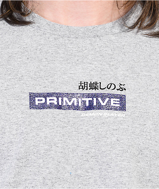 Primitive x Demon Slayer Shinobu Dirty P Grey T-Shirt | Zumiez