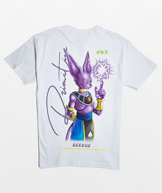 Primitive x Dragon Ball Super Beerus Orb White T-Shirt | Zumiez