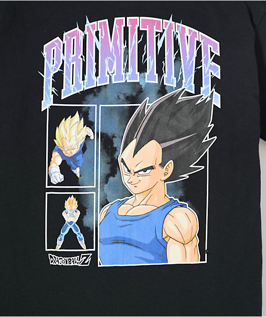Primitive x Dragon Ball Z Kids Vegeta Levels Black T-Shirt | Zumiez