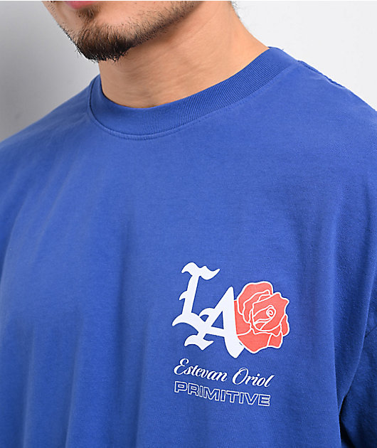 Primitive x Estevan Oriol City Of Angels Blue Boxy T-Shirt | Zumiez