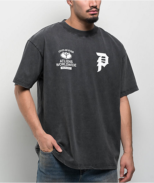 Primitive x Outkast Glow Heavyweight Charcoal T-Shirt | Zumiez