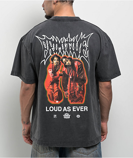 Primitive x Outkast Glow Heavyweight Charcoal T-Shirt | Zumiez