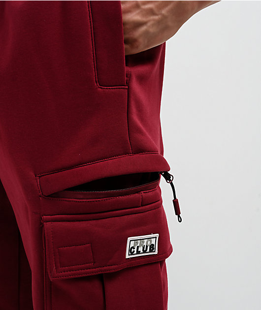Pro Club Burgundy Cargo Sweatpants | Zumiez