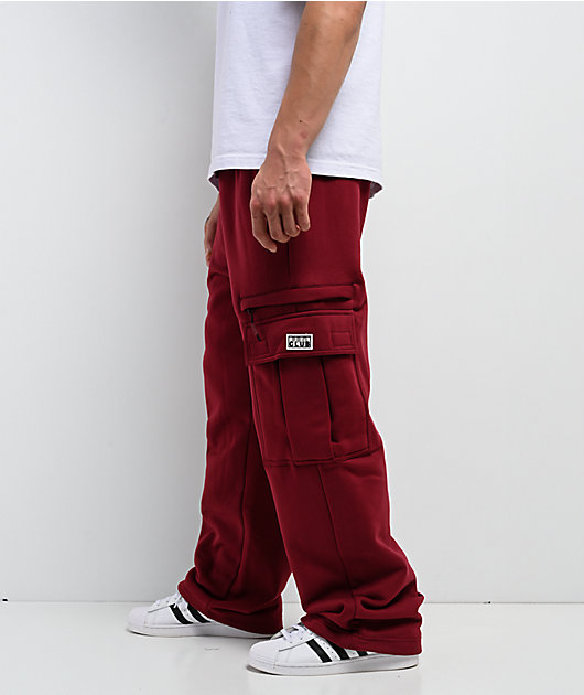 Pro Club Burgundy Cargo Sweatpants | Zumiez