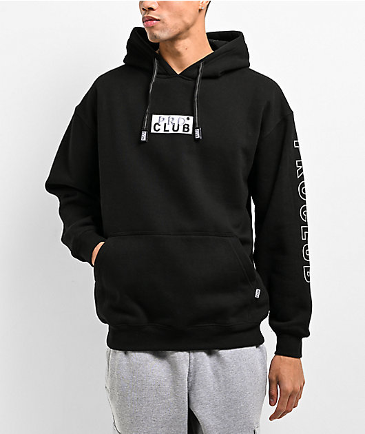 Pro Club Embroidered Logo Black Hoodie | Zumiez