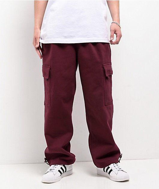Pro Club Heavyweight Burgundy Cargo Sweatpants | Zumiez