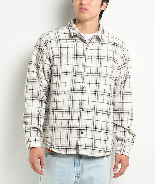Pro Club Heavyweight White Plaid Flannel Work Jacket | Zumiez