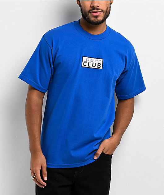 Pro Club Member Box Logo Blue T-Shirt | Zumiez