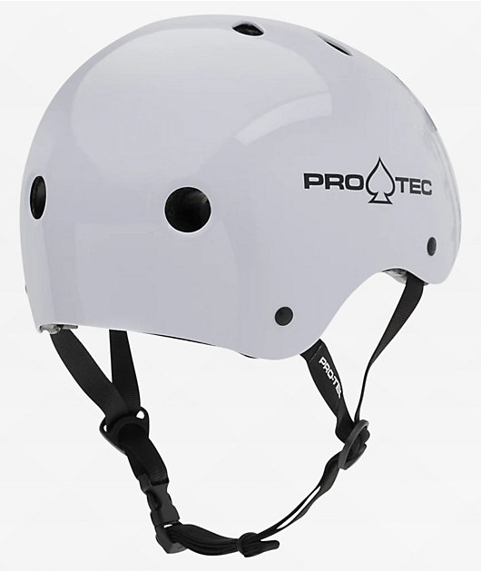 Pro-Tec Classic Certified Gloss White Skateboard Helmet | Zumiez