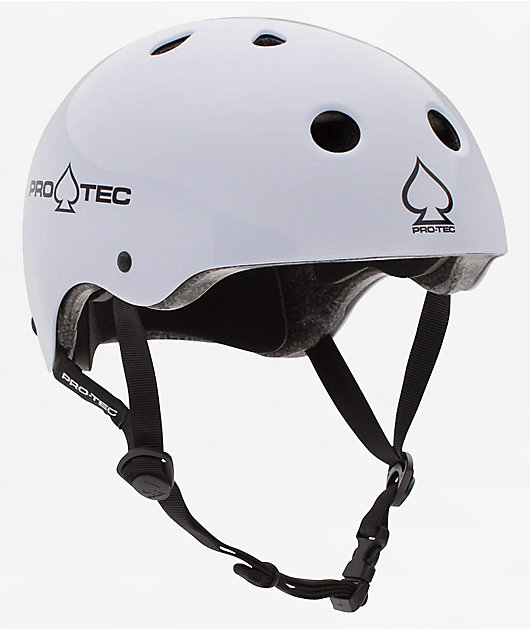 Pro-Tec Classic Certified Gloss White Skateboard Helmet | Zumiez