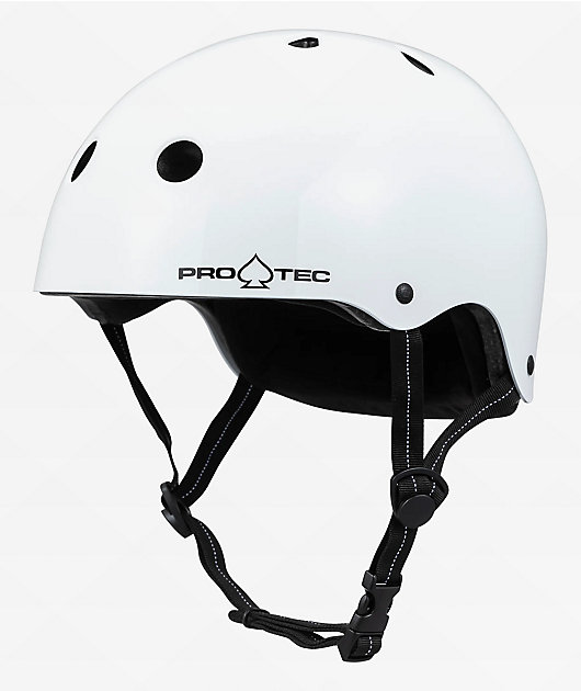 Pro-Tec Low Pro Certified Gloss White Skateboard Helmet | Zumiez