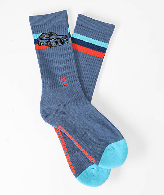 Psockadelic Jake M3 Blue Crew Socks | Zumiez