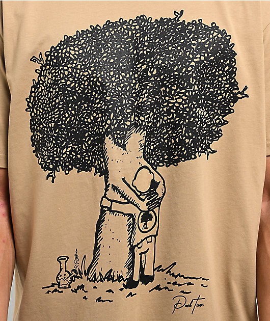 Push Trees Hug Trees Tan T-Shirt | Zumiez