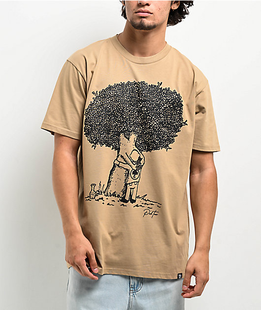 Push Trees Hug Trees Tan T-Shirt | Zumiez