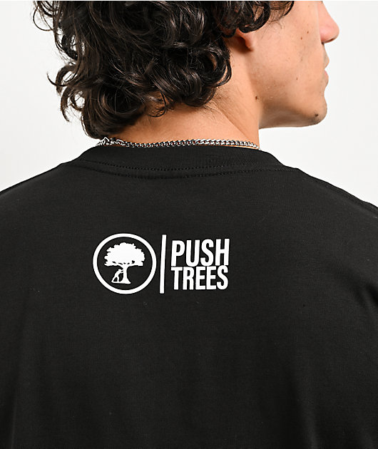 Push Trees Stamp Black T-Shirt | Zumiez