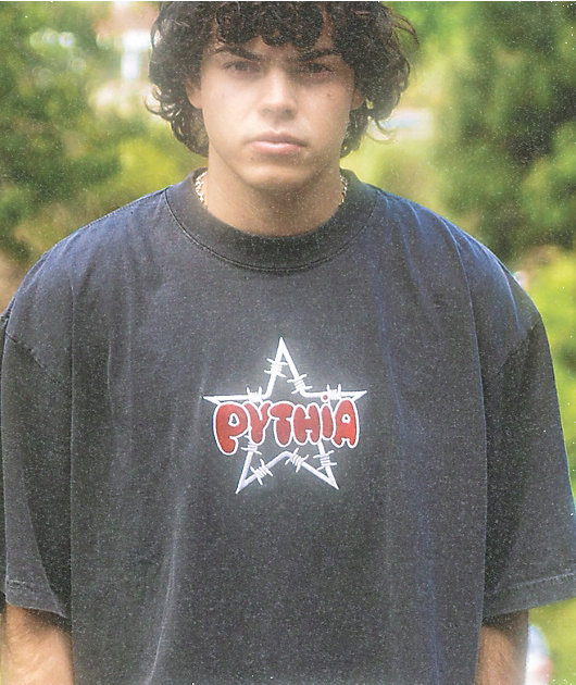 Pythia x Shaka Wear Star Black Wash T-Shirt | Zumiez