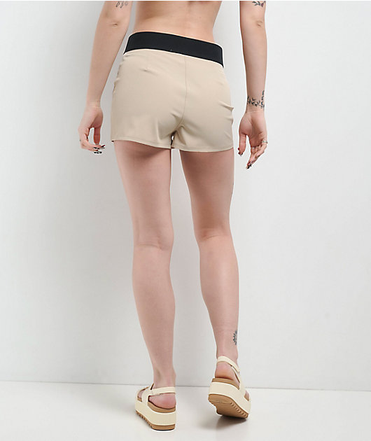 Quiksilver Kelli Contrast Tan Women's Board Shorts | Zumiez