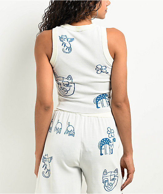 RIPNDIP Blonded Knit Reversible Off White Tank Top | Zumiez