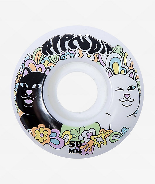RIPNDIP Flower Child 50mm White Skateboard Wheels | Zumiez