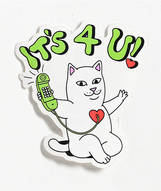 RIPNDIP Its 4 U Sticker | Zumiez